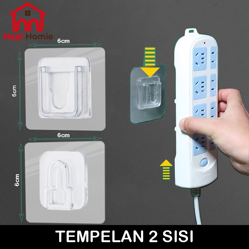Jual [HH] GANTUNGAN TEMPEL SOCKET 1 SET / 1 PASANG TEMPELAN DINDING 2 ...