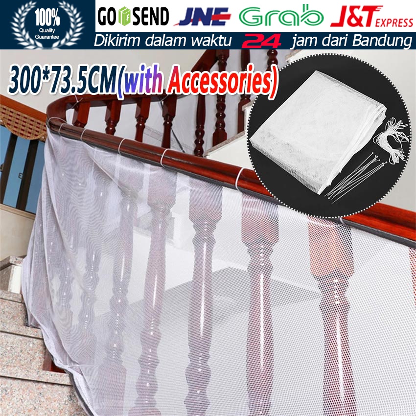 Jual 300CM Jaring Pengaman Tangga Balkon Jendela Bayi Anak Kucing ...