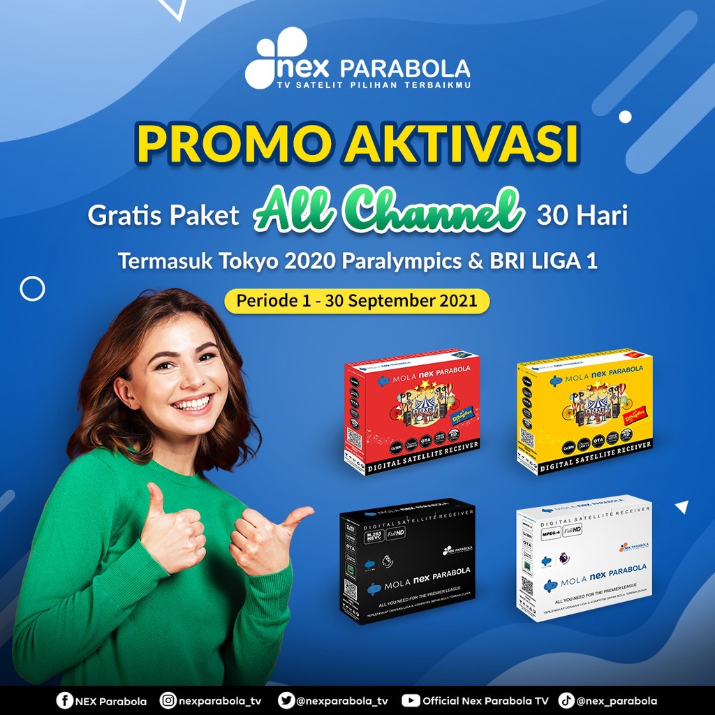 Jual Receiver Nex Parabola Merah - Support MNC Group (free lampu 1 pcs) | Shopee Indonesia