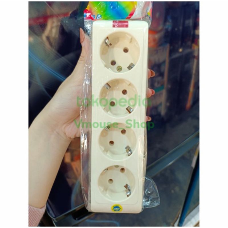 Jual STOPKONTAK 4 LUBANG TERMINAL KUNINGAN - COLOKAN 4 LUBANG ...