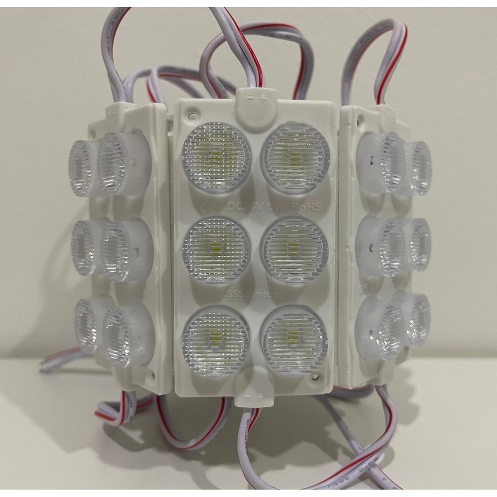 Jual Lampu LED Module 6 Mata (2x3) 24 Volt / LED Modul 24V 2x3 Mata ...