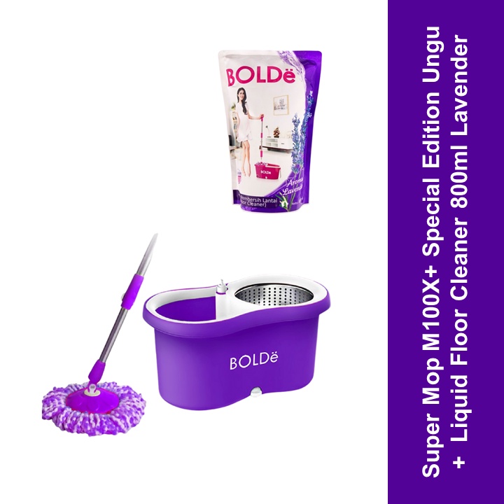 Jual BOLDe Pel Lantai + Sabun Pembersih Lantai Lavender/ Super Mop ...