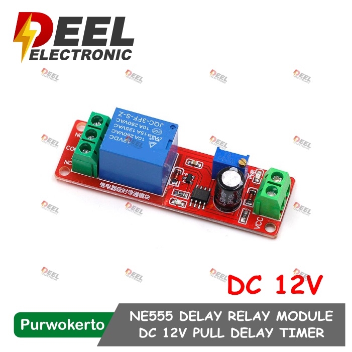 Jual DELAY RELAY MODUL NE555 12VDC PULL RELAY TIMER MODUL NE555 DC 12V ...