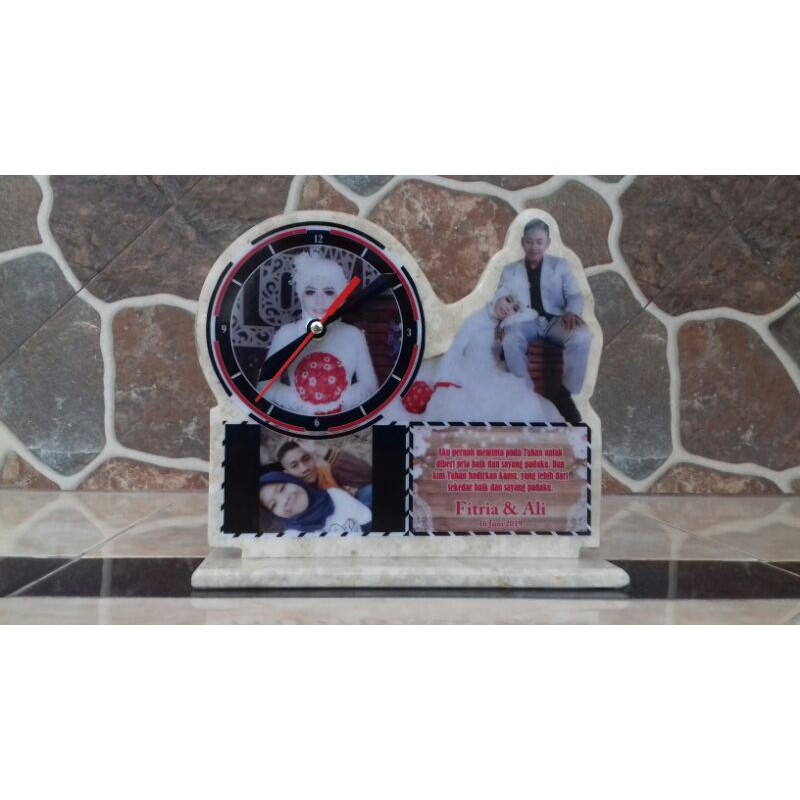 Jual Fandel Marmer + Jam ( hadiah wedding, ultah, anniv dll) | Shopee ...