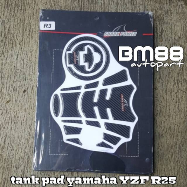 Jual Tank Pad Set ( Tankpad + Fuelpad ) Yamaha YZF R25 - Shark Power R3 ...