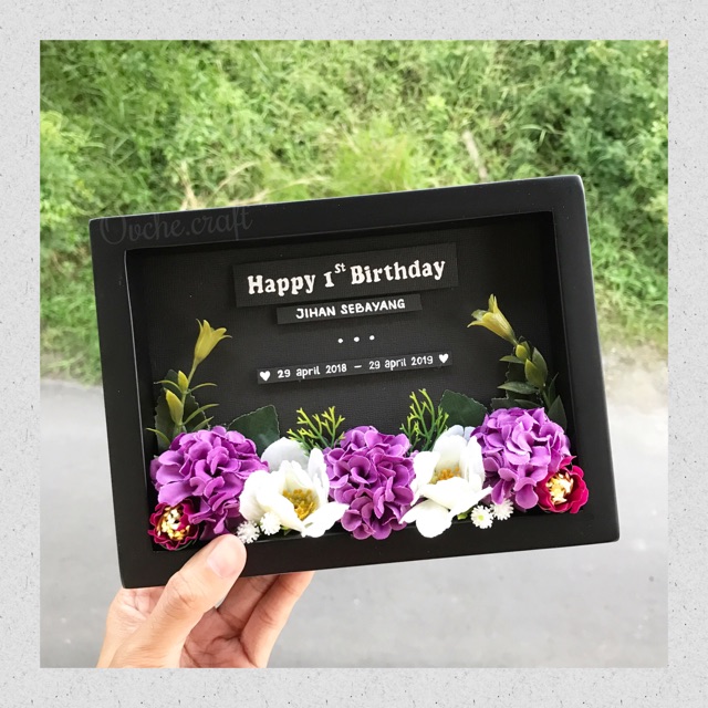 Jual KADO WISUDA - Scrapframe/Flower Frame Tema Bunga Artificial Frame ...