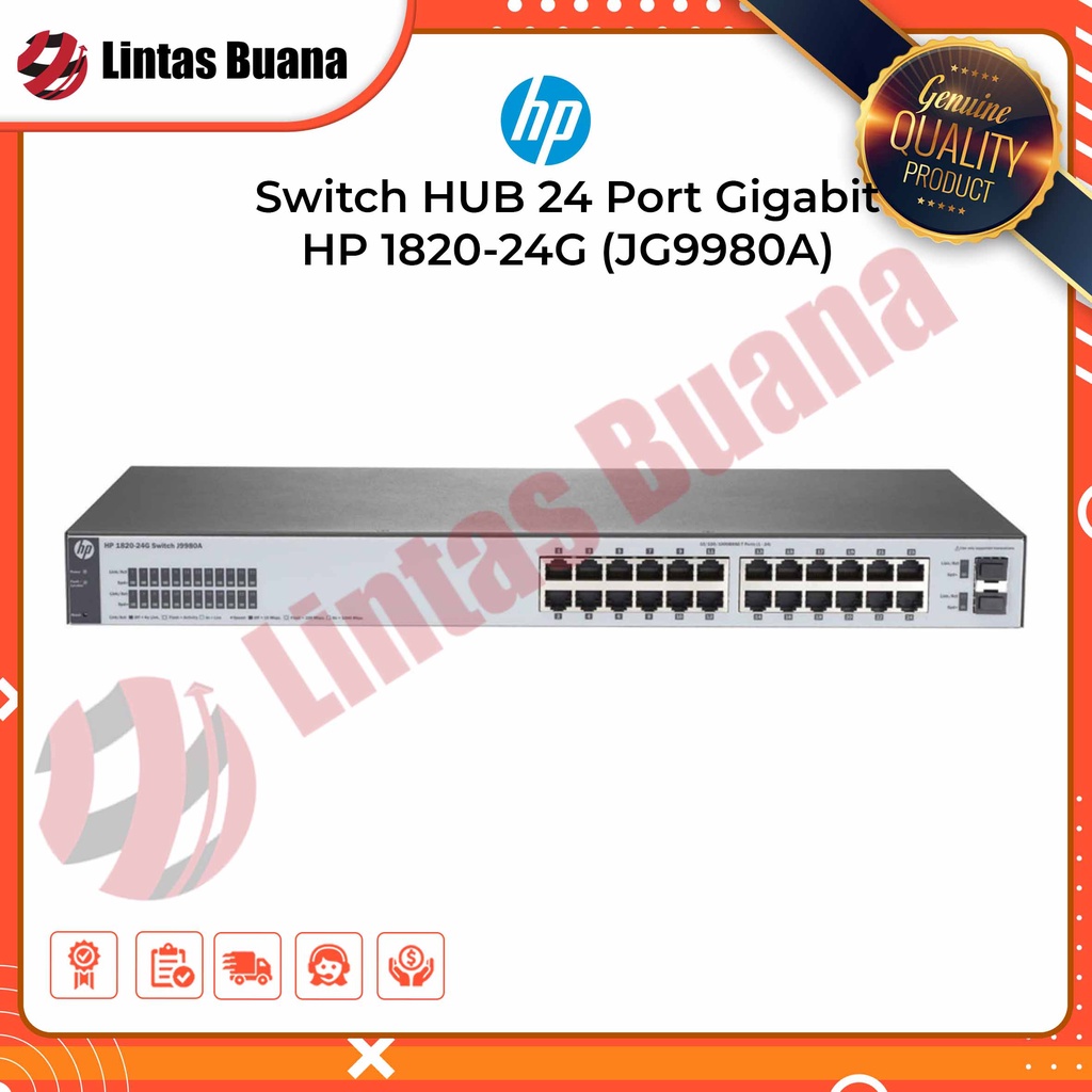 Jual HP 1820 24G - J9980A Switch Managed 24 Port Gigabit | Shopee Indonesia