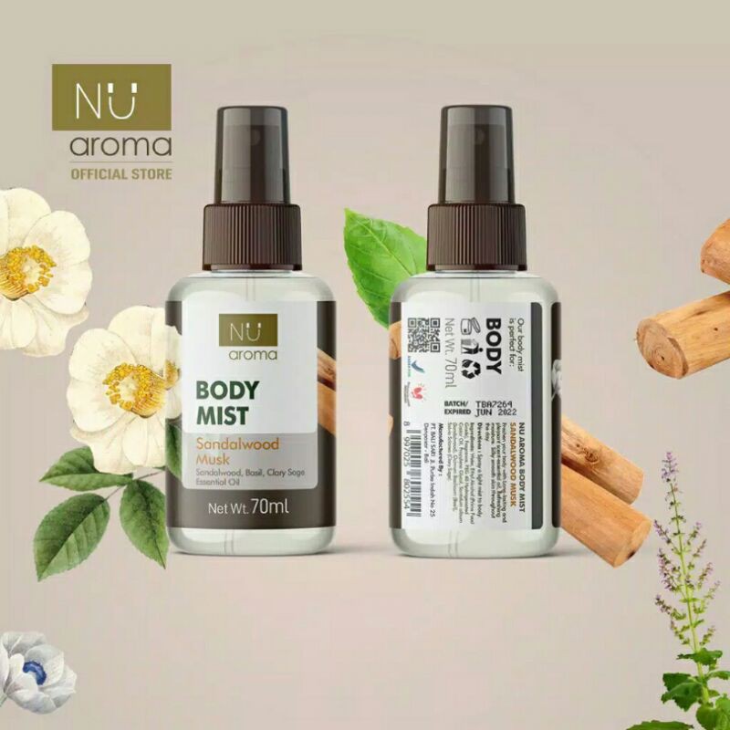 Jual NU AROMA BODY MIST SANDALWOOD MUSK | Shopee Indonesia