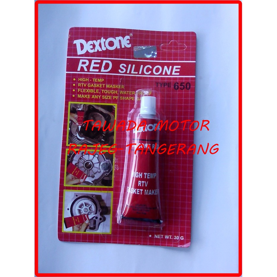 Jual LEM GASKET RED SILICON DEXTON | Shopee Indonesia