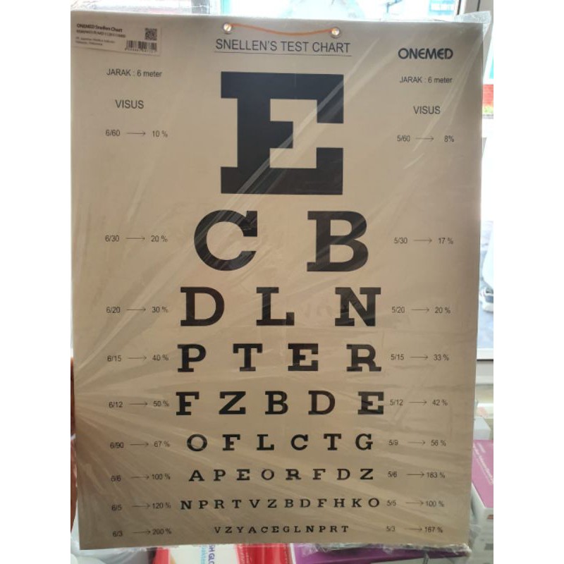 Jual SNELLEN TEST CART ONEMED | Shopee Indonesia