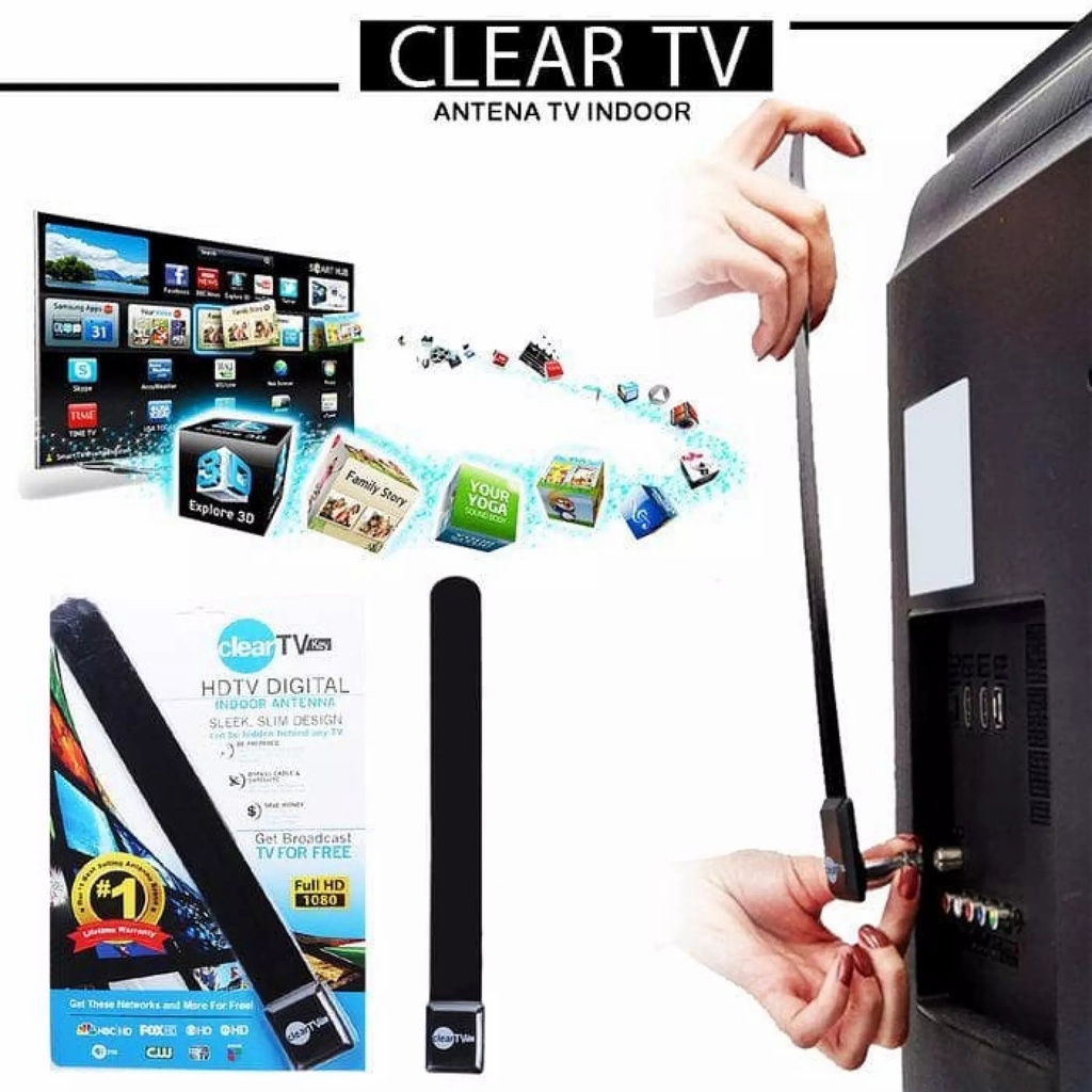 Jual Clear TV Key HDTV - Antena Indoor Digital / As Seen On Tv Antena ...