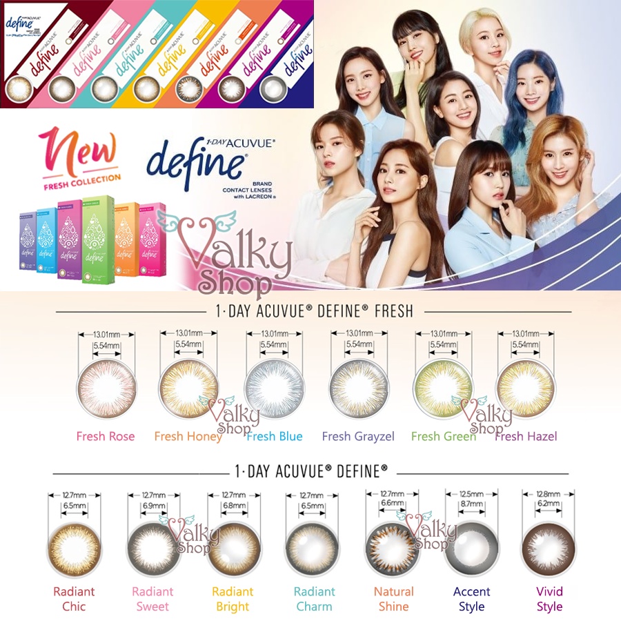 Jual Ready Stock [BACA DESKRIPSI] 100% ORIGINAL ACUVUE DEFINE x TWICE 1 PASANG 1 DAY Softlens ...