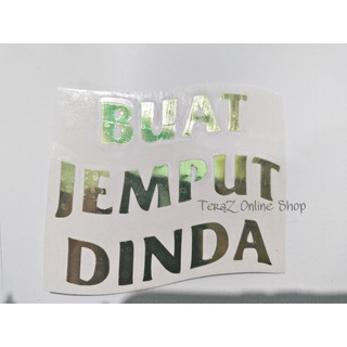 Jual STICKER BUAT JEMPUT CUSTOM NAMA WARNA GOLD ( 8X7 CM ) | Shopee ...