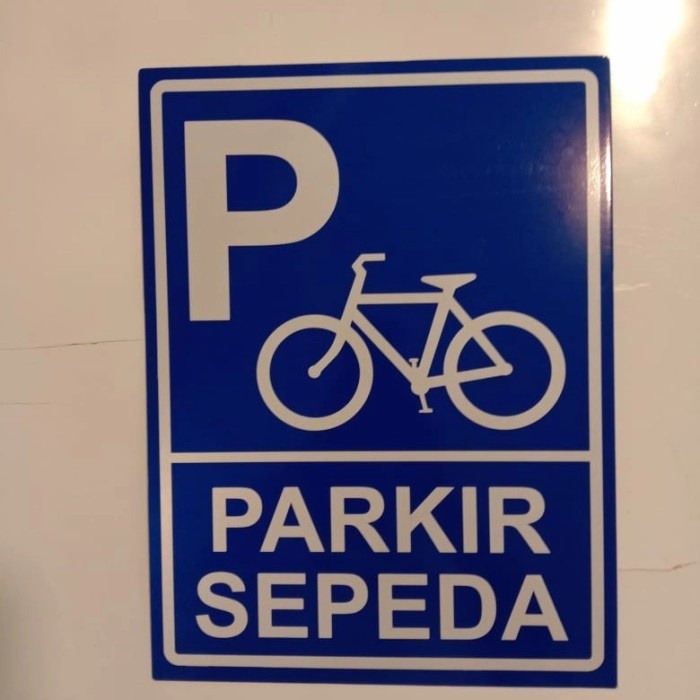 Jual sticker parkir sepeda / stiker parkir sepeda tanda rambu k3 tanda ...