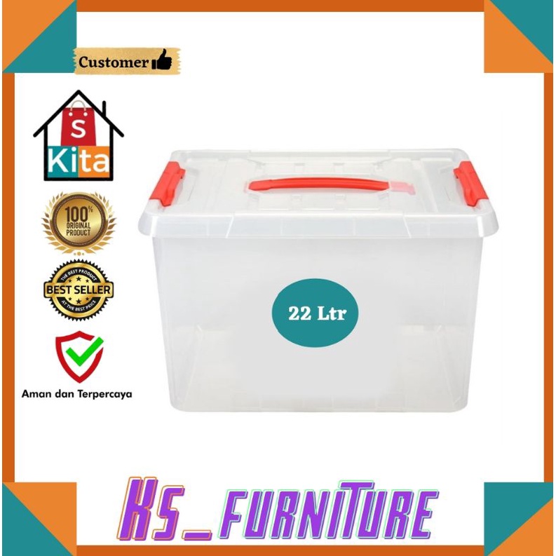 Jual box 22 liter/kotak penyimpanan/box serbaguna/Box peralatan/box ...