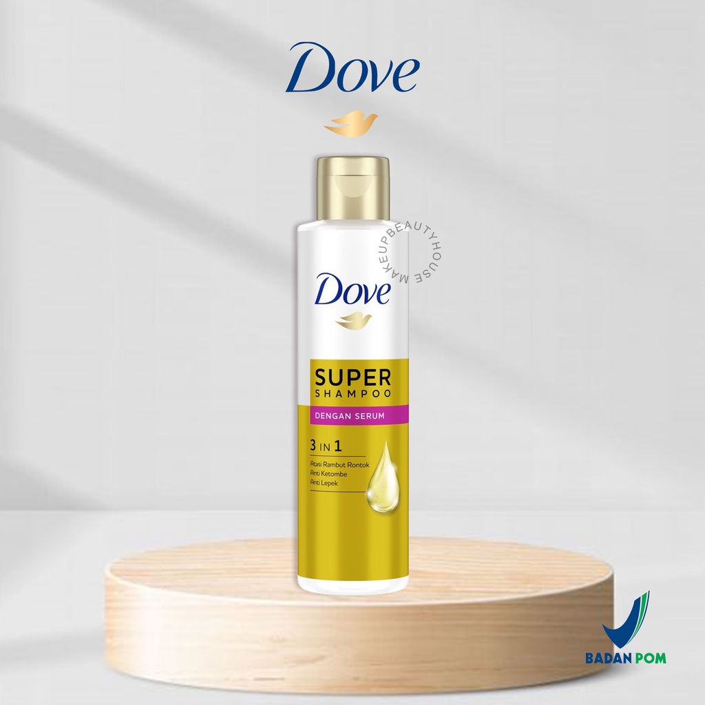 Jual DOVE 3 in 1 Super Shampoo Hair Serum 125ml - Anti Lepek Anti Ketombe Anti Hair Fall ...
