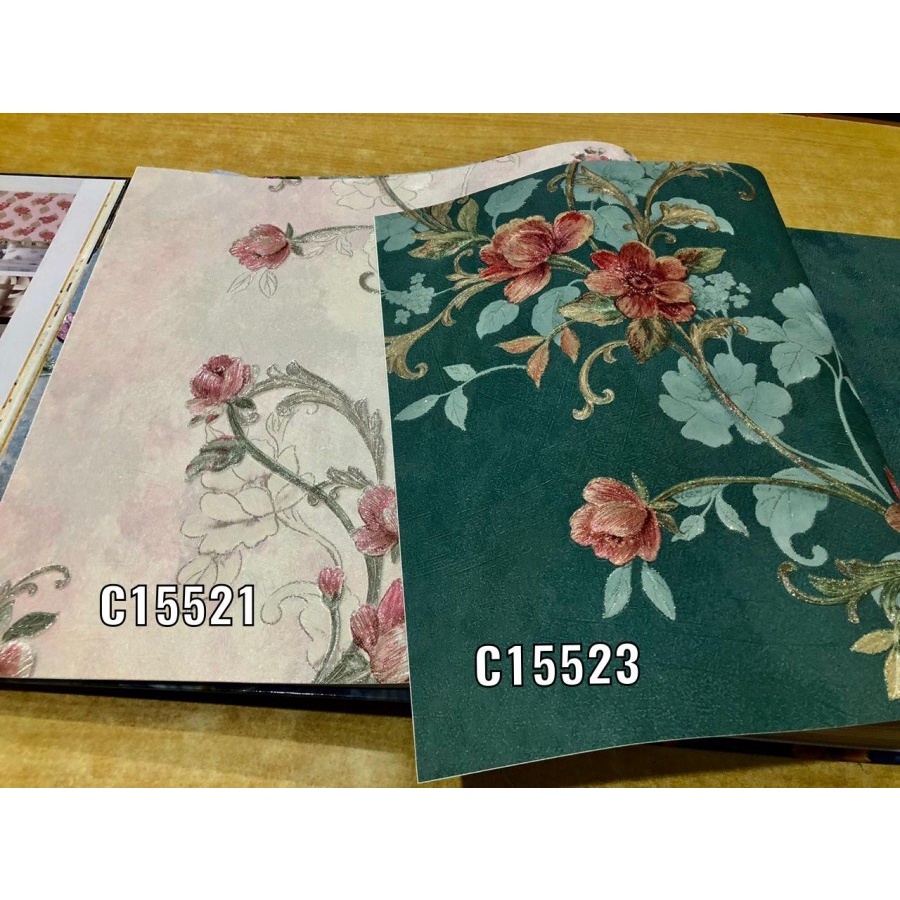 Jual WALLPAPER DINDING MOTIF BUNGA SALUR KLASIK CENDANA | Shopee Indonesia