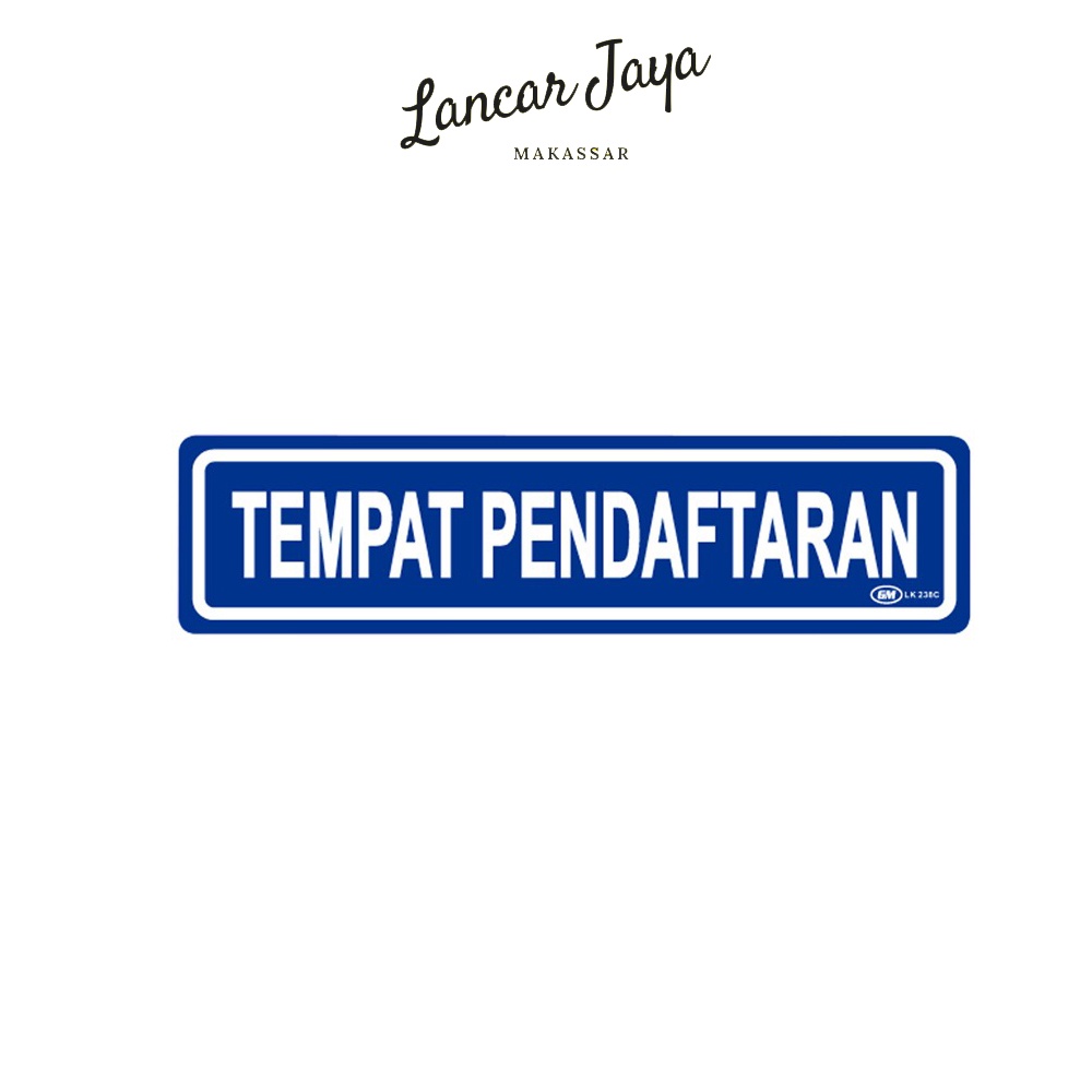 Jual Papan Tanda Sign Board Label Acrylic Tempat Pendaftaran Kecil LK ...