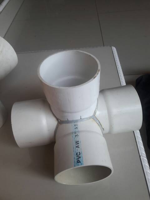 Jual tee 4 way ukuran 3" putih | Shopee Indonesia
