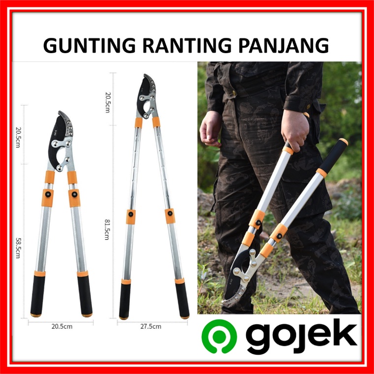 Jual Gunting Tanaman Pohon Dahan Ranting Batang Stek Bunga Hias Taman Pruning Telescopic Gagang ...