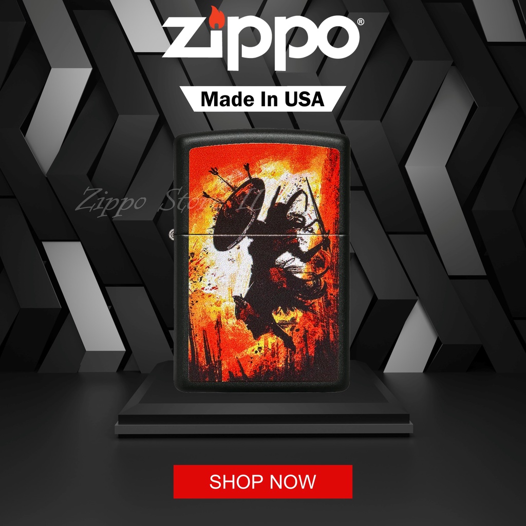 Jual Korek Api ZIppo Warrior Design 49405 Original Made In USA | Shopee ...