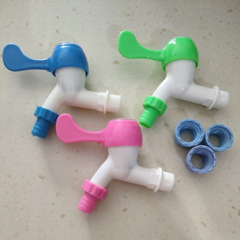 Jual Keran air 1/2 inch lancip pvc bagus warna cerah SKT keran tembok ...