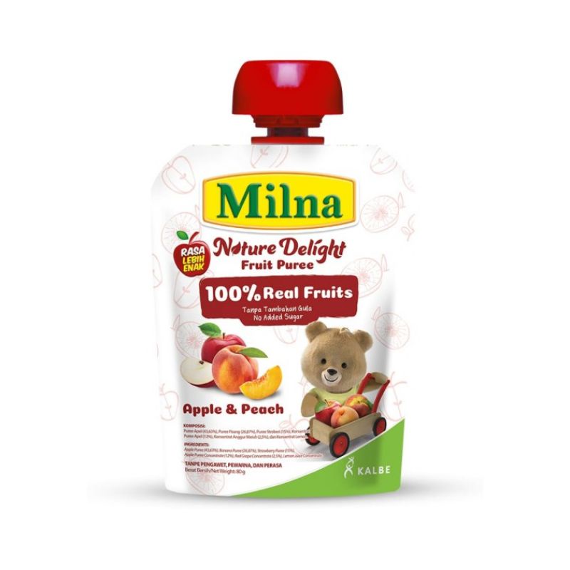 Jual Milna Real Fruit Krim Jus Buah Anak Pure 80 Gram | Shopee Indonesia