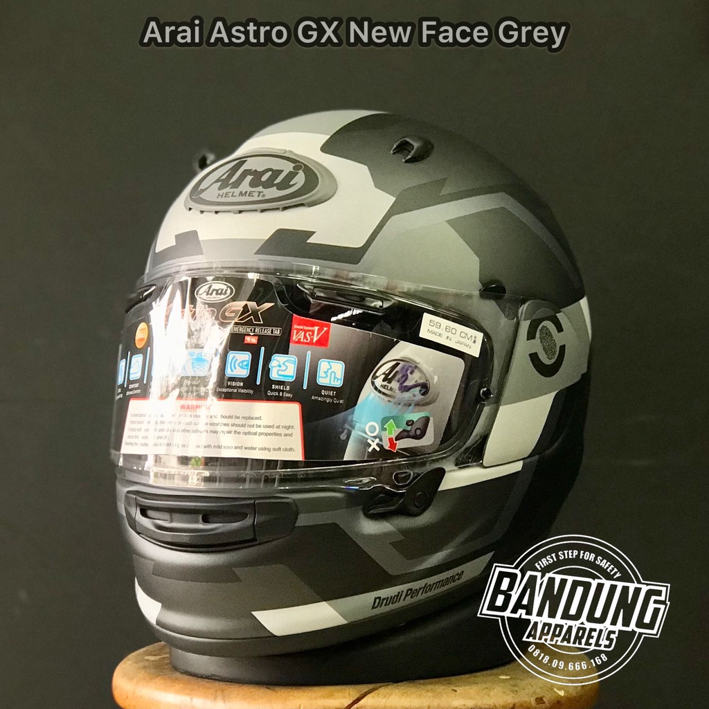 Jual Helm Motor Full Face Helmet Arai Astro GX New Face Grey SNI Japan | Shopee Indonesia