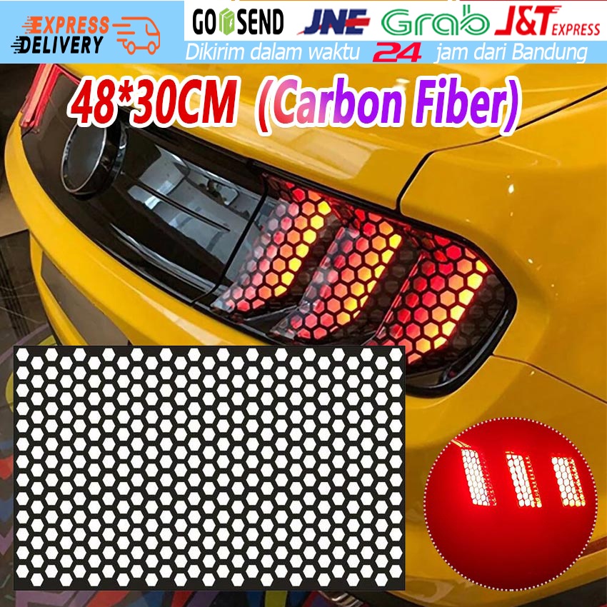Jual UKURAN BESAR! 30x48cm Stiker Lampu Belakang Mobil Model Sarang ...
