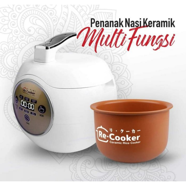 Jual ReCooker RK60 Rice Cooker Full Keramik Healthy Rice Cooker Ceramic ...