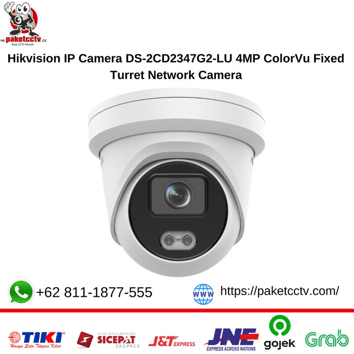 Jual Hikvision IP Camera DS-2CD2347G2-LU 4MP ColorVu Fixed Turret Network | Shopee Indonesia