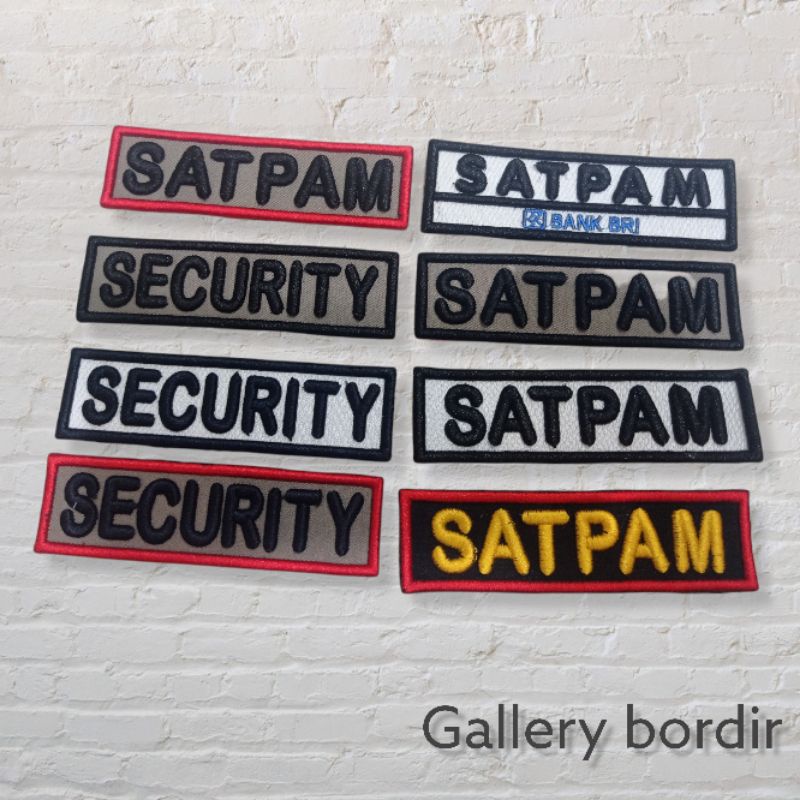 Jual label satpam security satpam bri timbul | Shopee Indonesia