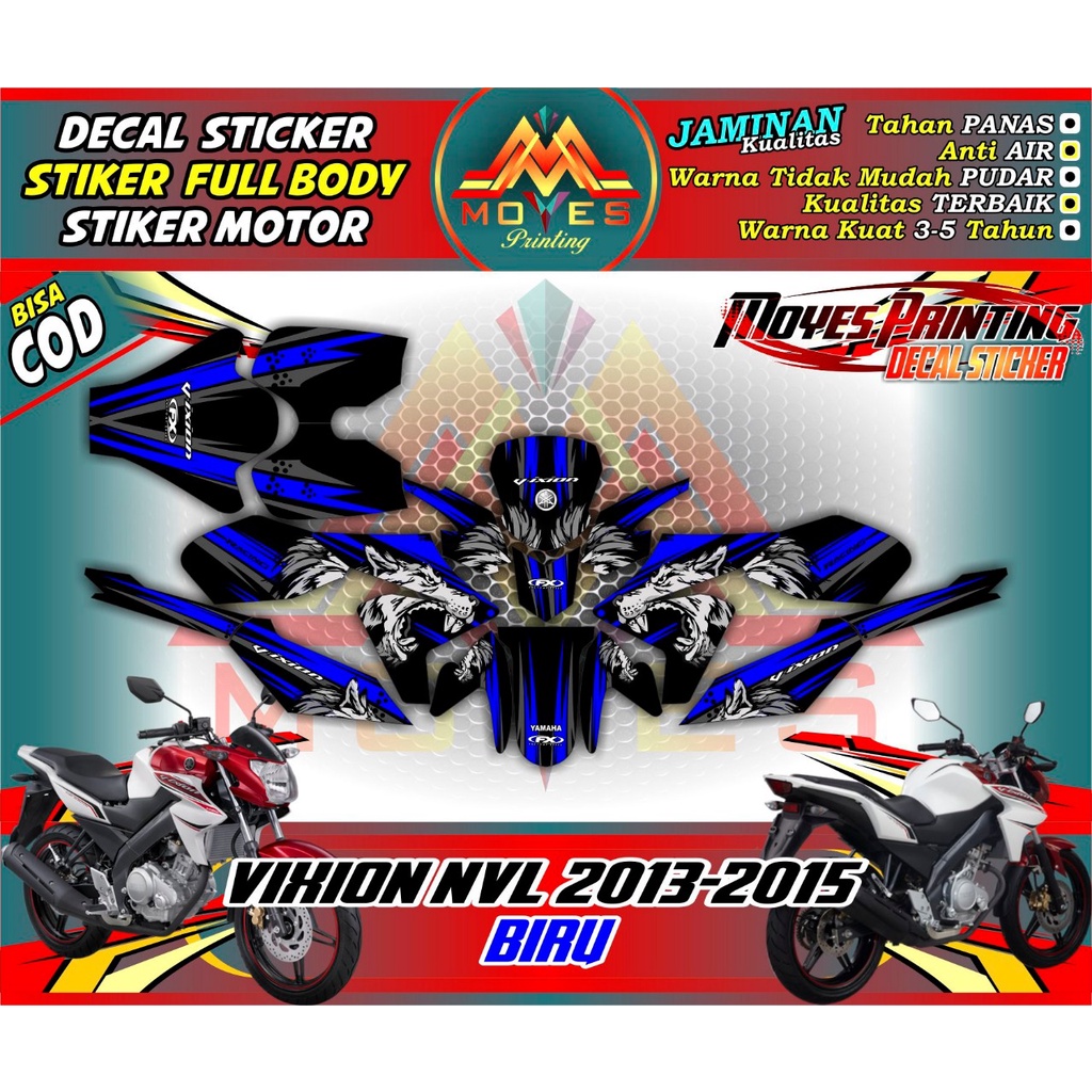 Jual Terbaru stiker vixion decal sticker vixion stiker motor vixion ...