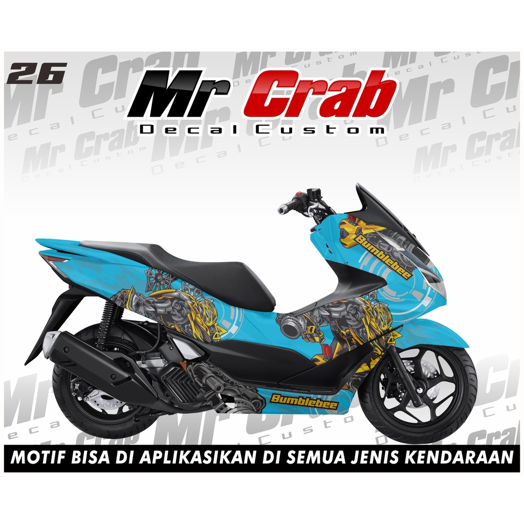Jual STIKER DECAL HONDA PCX Fullbody-DECAL PCX DESIGN NEW BUMBLEBEE(26 ...