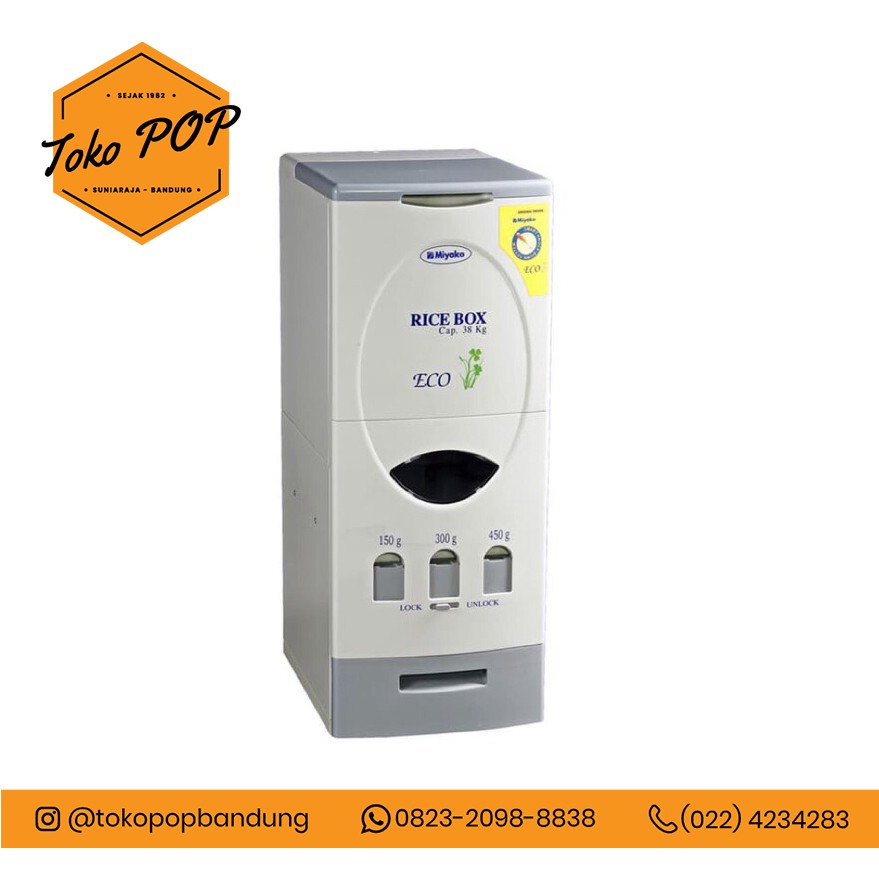 Jual MIYAKO Rice Box TB 38 Box Tempat Penyimpanan Beras TB-38 ANTI ...