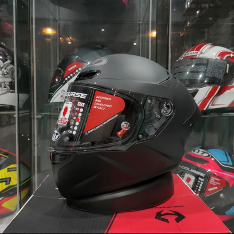 Jual KYT TT Course Black Matt Doff Helm Full Face | Shopee Indonesia