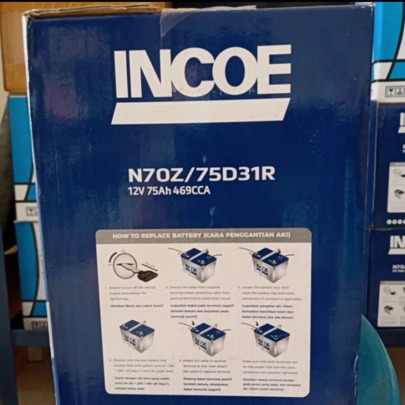Jual AKI BATERAI BASAH MOBIL GENSET INCOE PREMIUM N70Z/75D31R KIJANG ...
