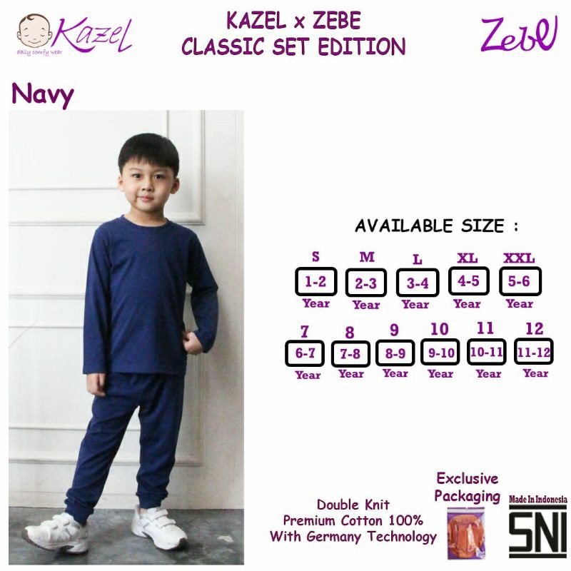 Jual 1pc Setelan Kazel x Zebe Classic Set | Shopee Indonesia