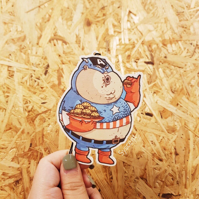 Jual SYSCENT Air Freshener Marvel Fat Captain America | Parfum Mobil ...