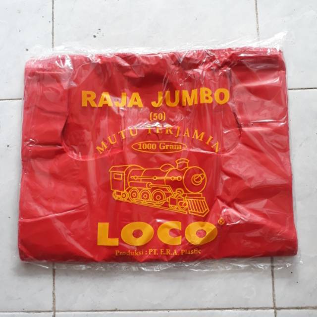 Jual Kantong kresek LOCO MERAH RAJA JUMBO ( 50 ) | Shopee Indonesia