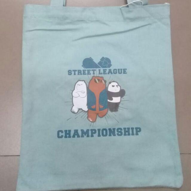 Jual MINISO X WE BARE BEARS TOTEBAG CANVAS WBB. sesame street canvas ...
