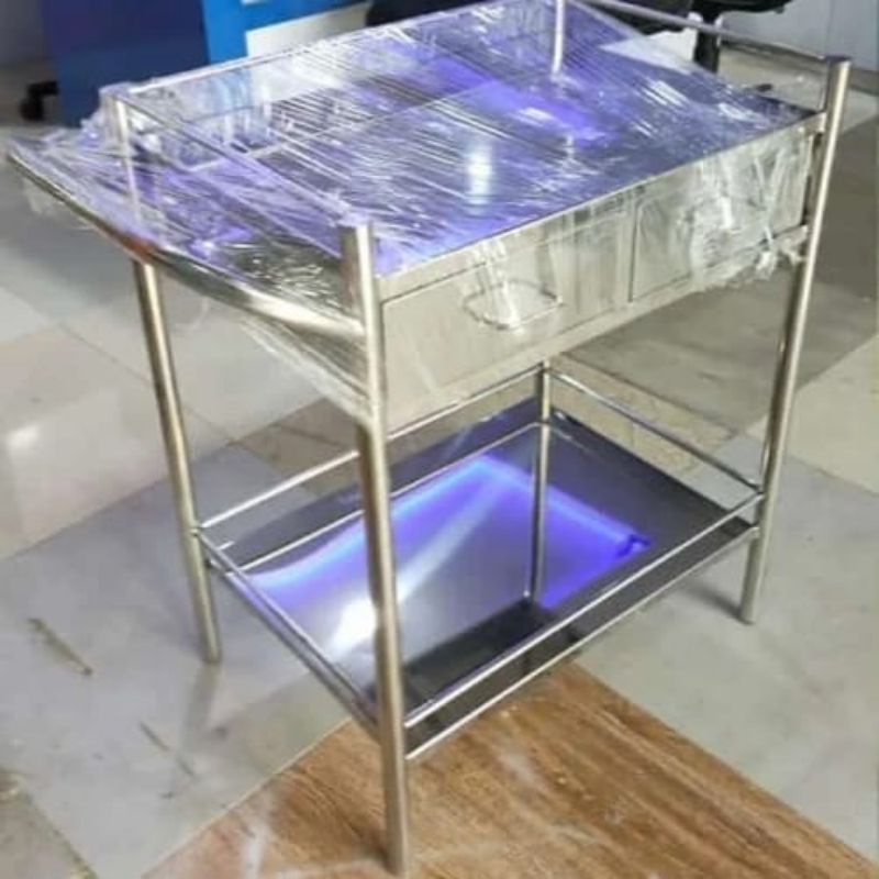 Jual TROLLEY 2 RAK 2 LACI STAINLES MEJA TROLI | Shopee Indonesia