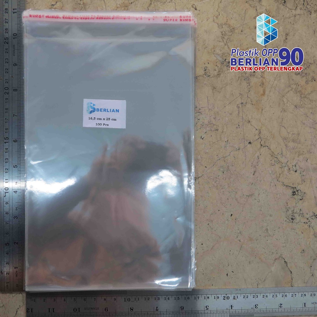 Jual Plastik Opp 16,5x25 cm Plastik Opp Seal Plastik Opp Lem Plastik Bening Tebal 20 Micron ...