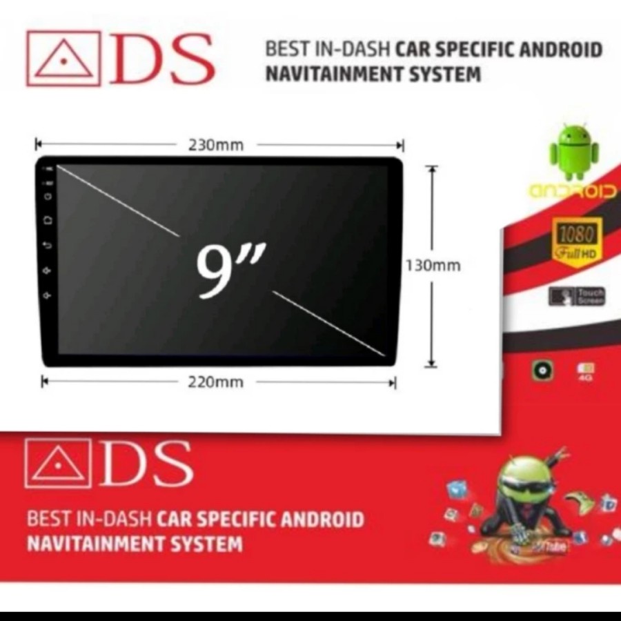 Jual Head Unit Android 9 Inch Ads Ram 2/16 Tape Mobil Android | Shopee ...