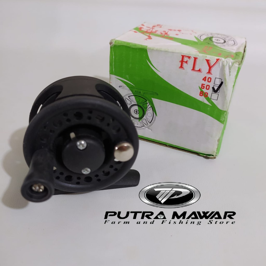 Jual Reel Pancing Tokos FLY 40 50 rell spinning mini gulungan senar ...