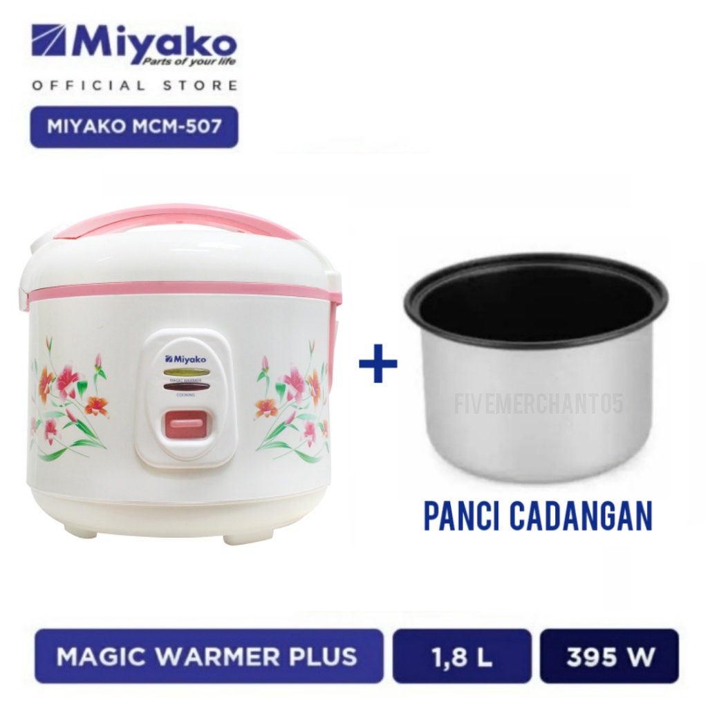 Jual Rice Cooker Miyako MCM 507 1,8 Liter Magic Com Miyako 507 Penanak ...