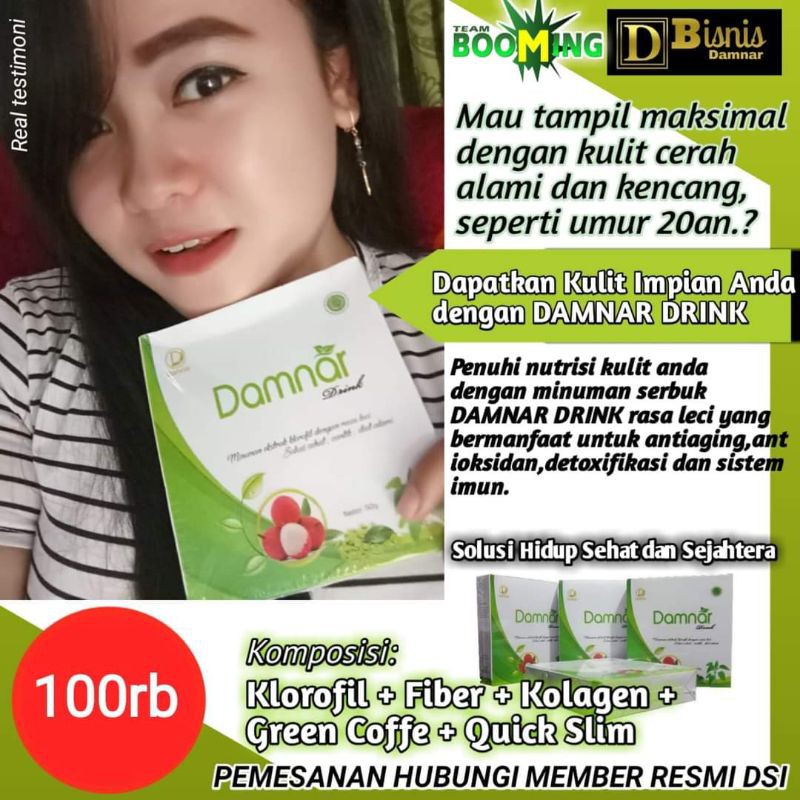 Jual DAMNAR DRINK / MINUMAN KESEHATAN RASA LECI DENGAN EKSTRAK KLOROFIL ...