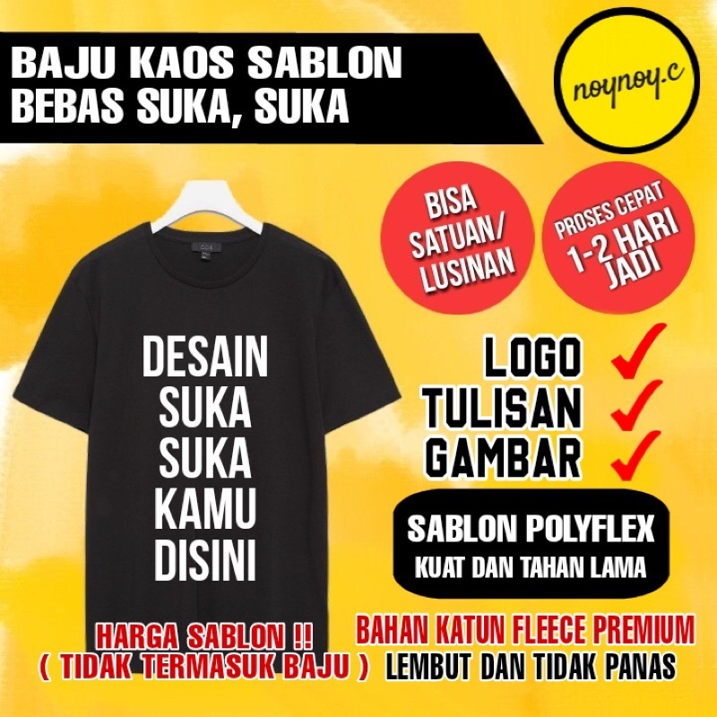 Jual BIAYA REQUEST CUSTOM SABLON POLYFLEX ( TANPA BAJU ) BACA DULU BARU ...