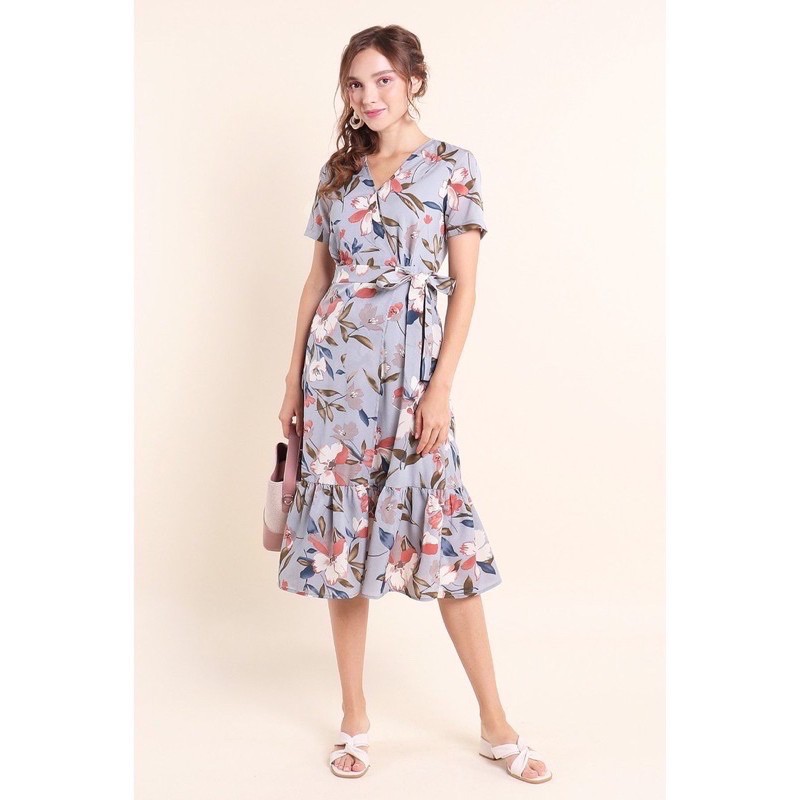 Jual Lydora Dress Floral Korean Summer Pantai Picnic Holiday Sweet ...