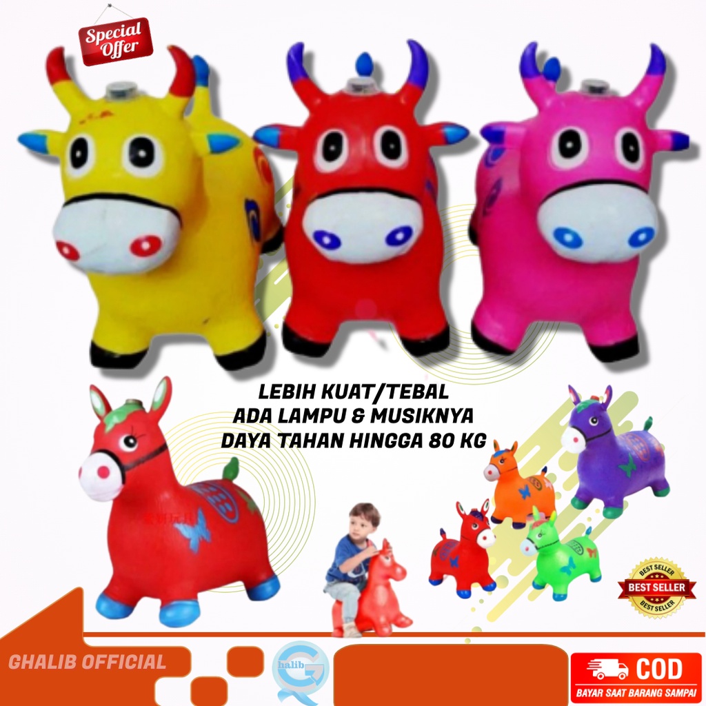 Jual MAINAN KUDA KUDAAN KUDA KARET JUMPING ANIMAL MUSIK MAINAN TUNGGANG ...